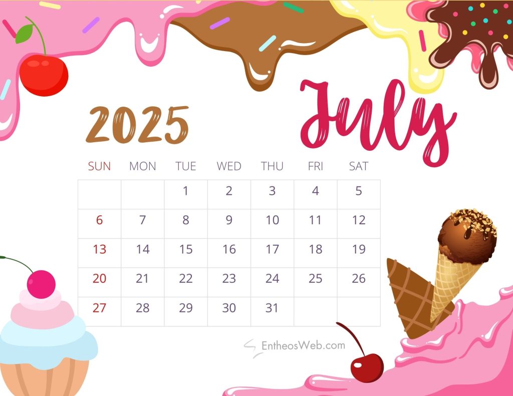 July 2025 Calendars & Wallpapers | EntheosWeb