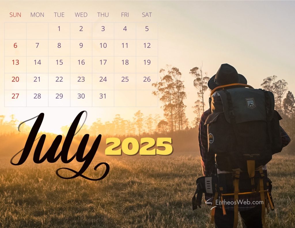 July Calendar Printables for 2026 | EntheosWeb