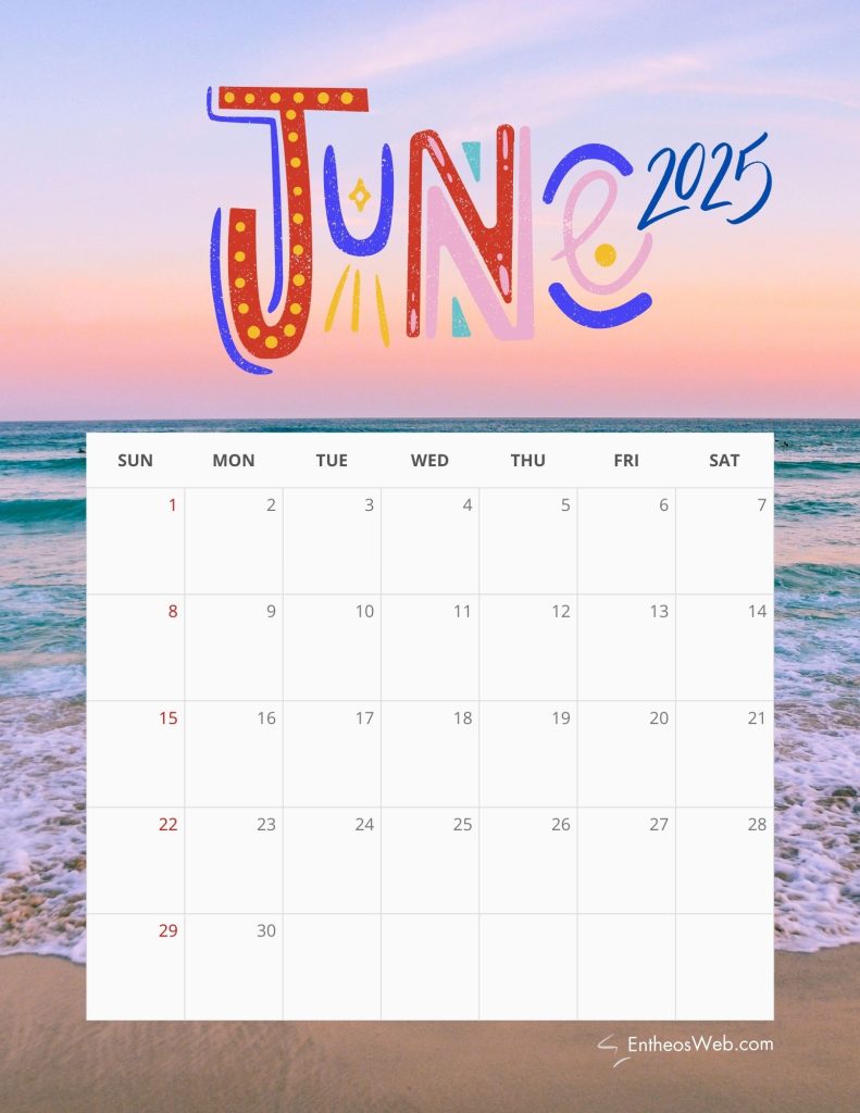 June 2026 Calendars | EntheosWeb