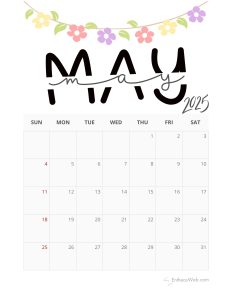 Free May Calendar 2025 Printables and Wallpapers | EntheosWeb