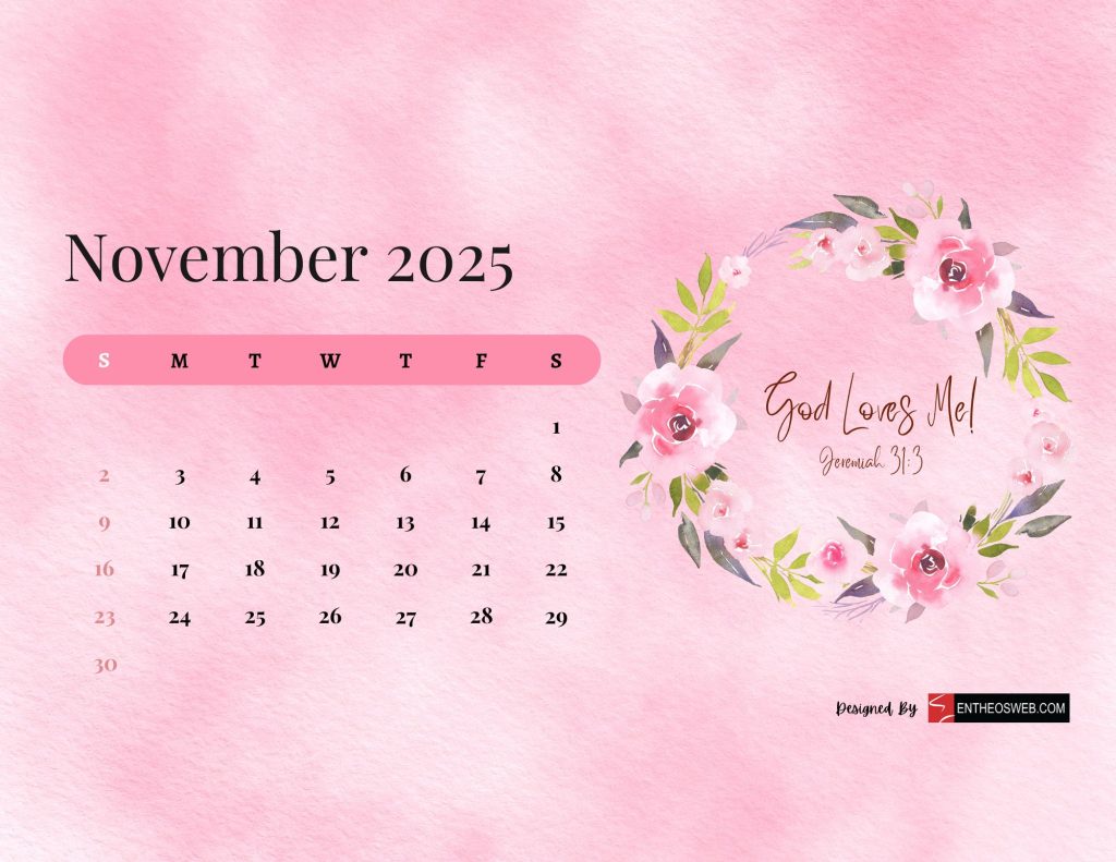 Free 2025 Christian Calendar Printable with Bible Verses | EntheosWeb