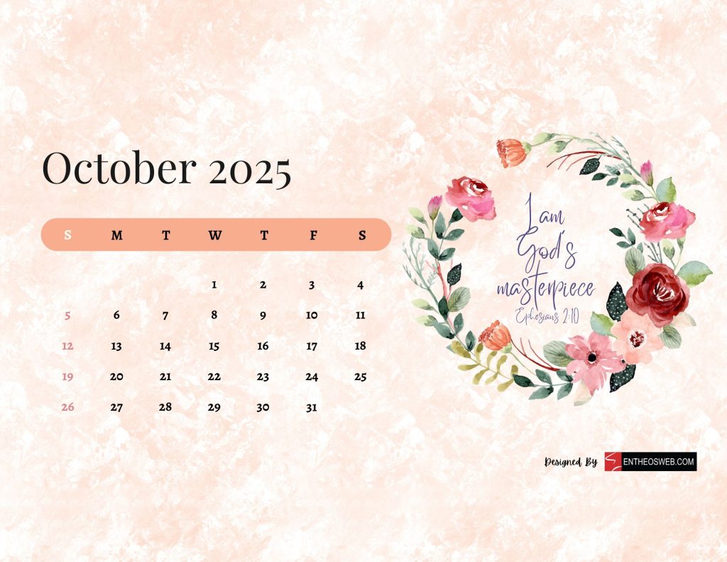 Free 2026 Christian Calendar Printable with Bible Verses | EntheosWeb