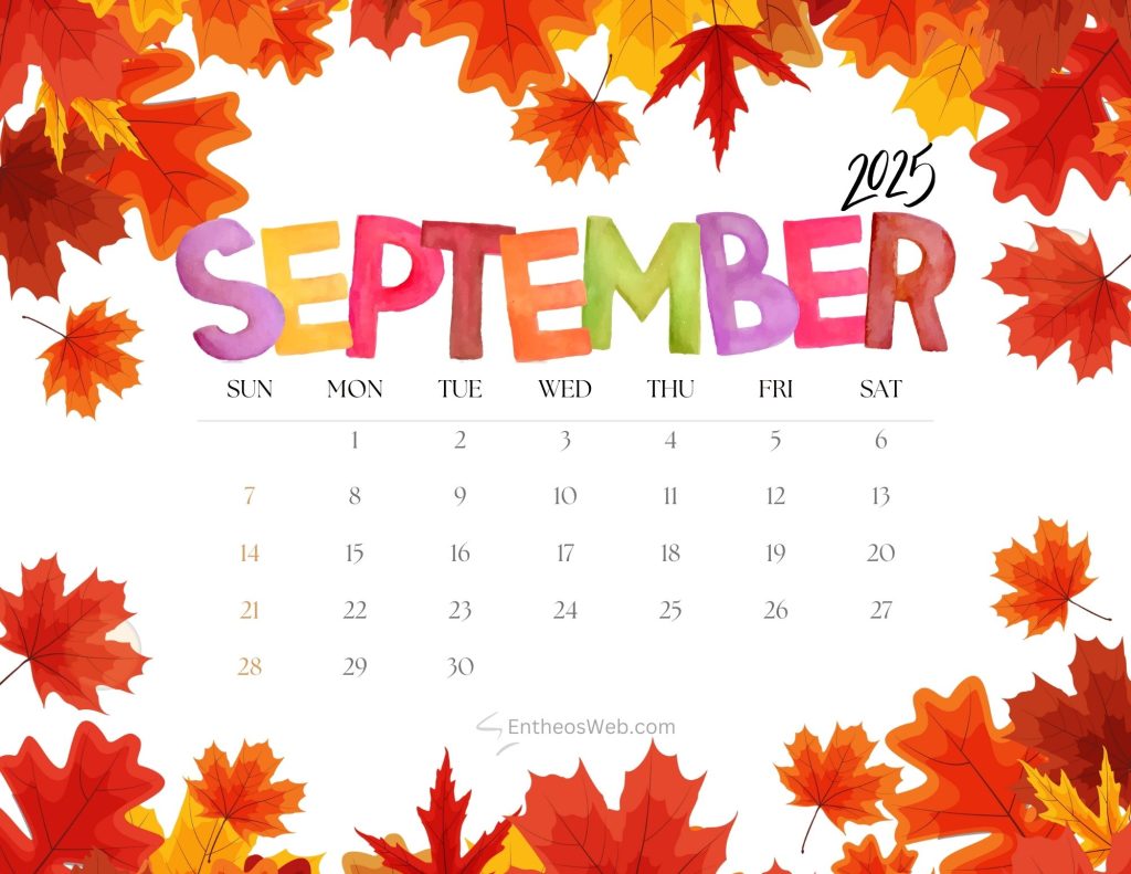 September 2025 Calendars » EntheosWeb