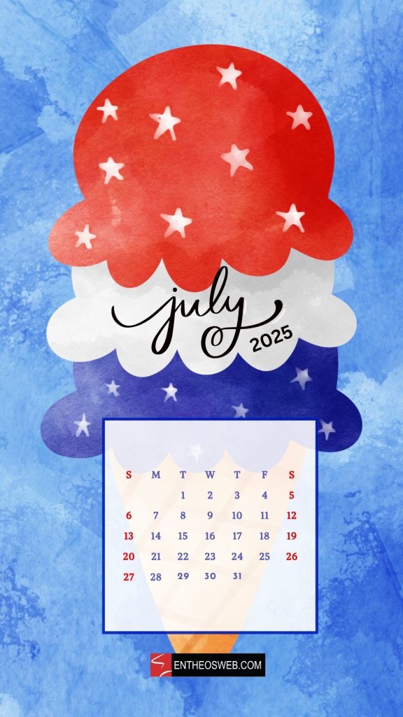 4th of July Themed July Calendars & Wallpapers | EntheosWeb