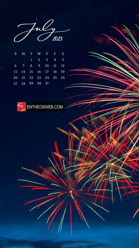 4th of July Themed July Calendars & Wallpapers | EntheosWeb