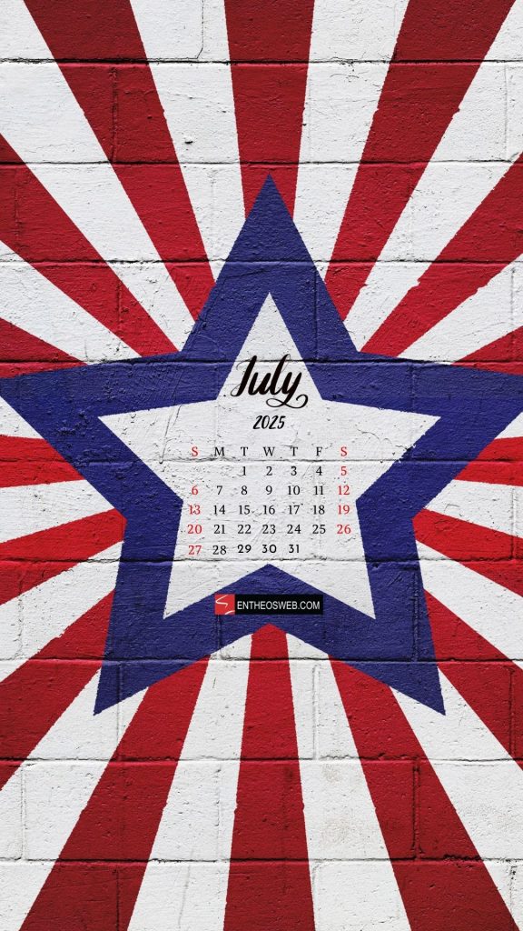 4th of July Themed July Calendars & Wallpapers | EntheosWeb