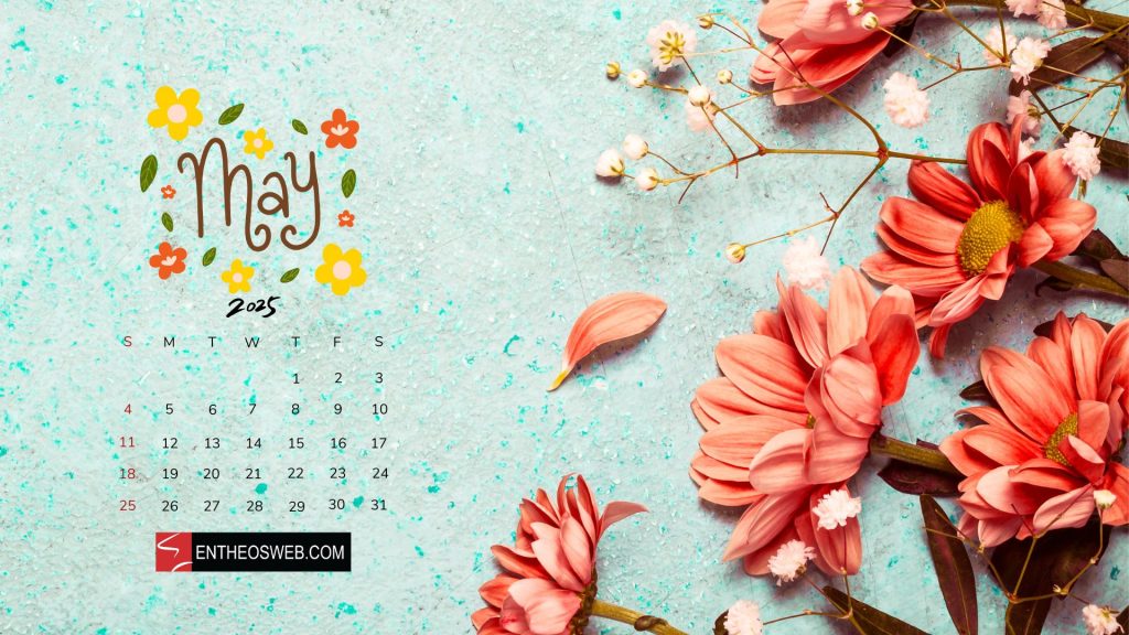 May 2025 Calendar Desktop Wallpaper | EntheosWeb