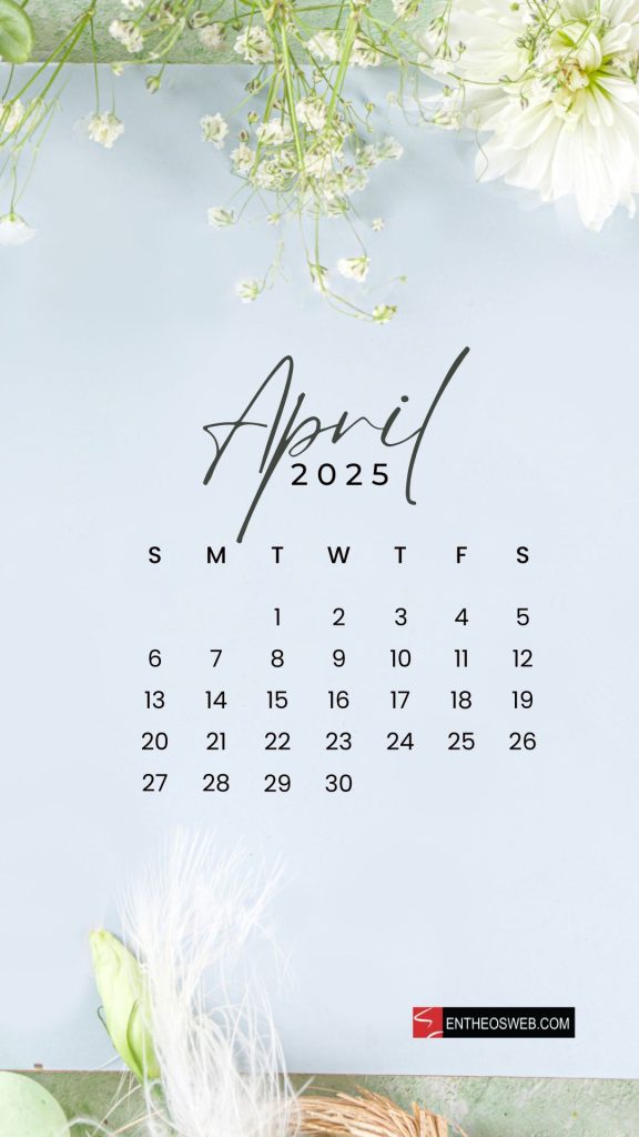 Free April 2025 Calendars and Wallpapers | EntheosWeb