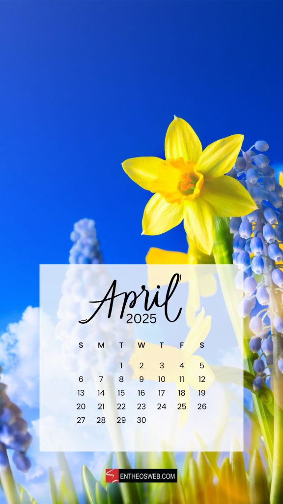 Free April 2025 Calendars and Wallpapers | EntheosWeb
