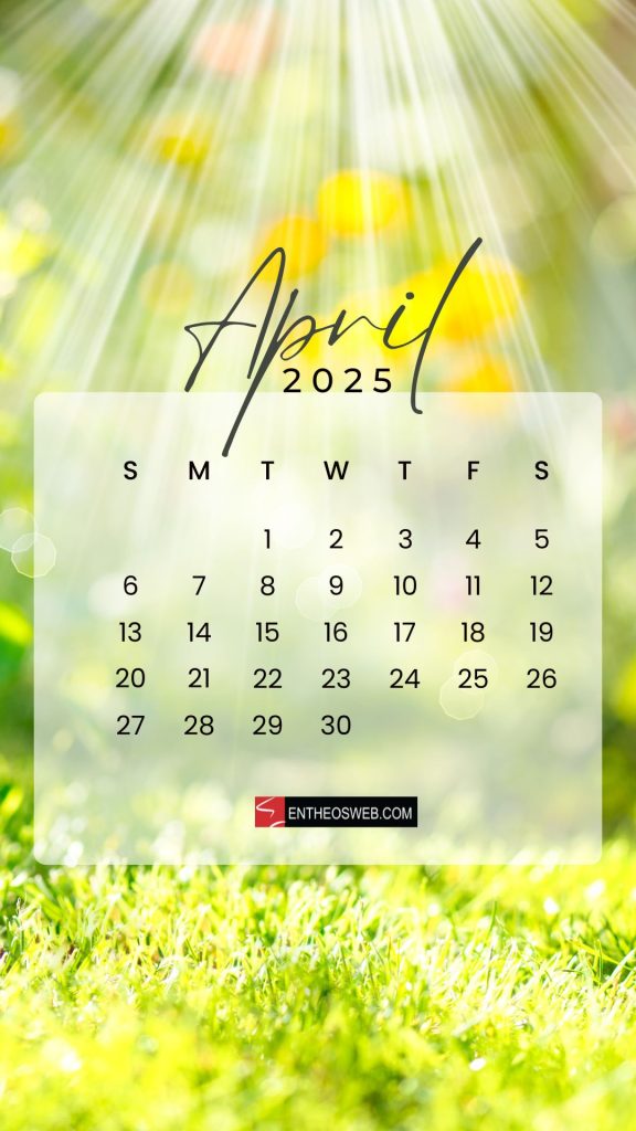 Free April 2025 Calendars and Wallpapers | EntheosWeb