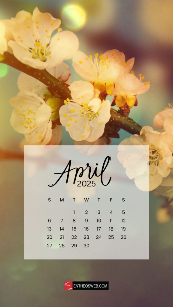 Free April 2025 Calendars and Wallpapers | EntheosWeb