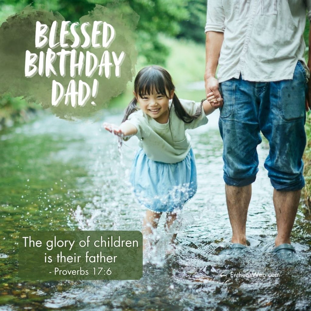 Christian Happy Birthday Dad Images with Bible Verses | EntheosWeb