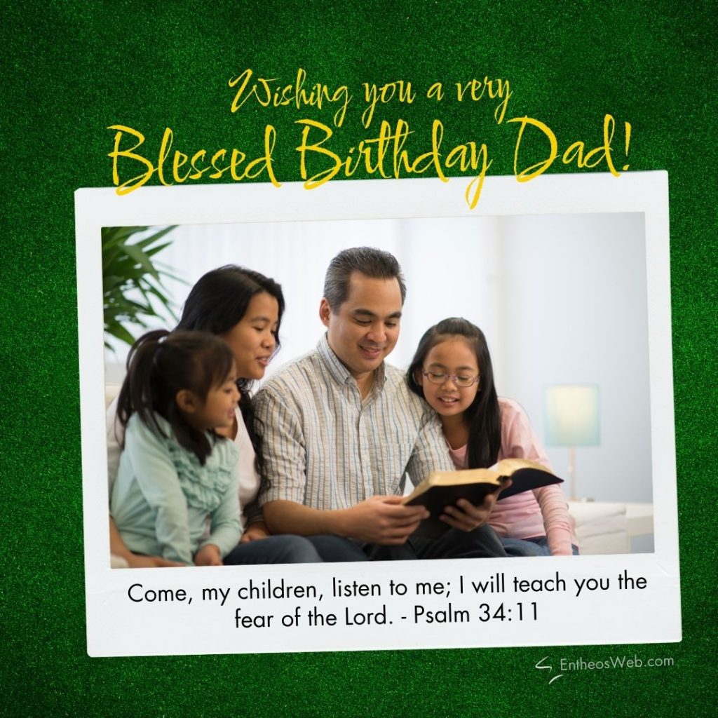 Christian Happy Birthday Dad Images with Bible Verses | EntheosWeb
