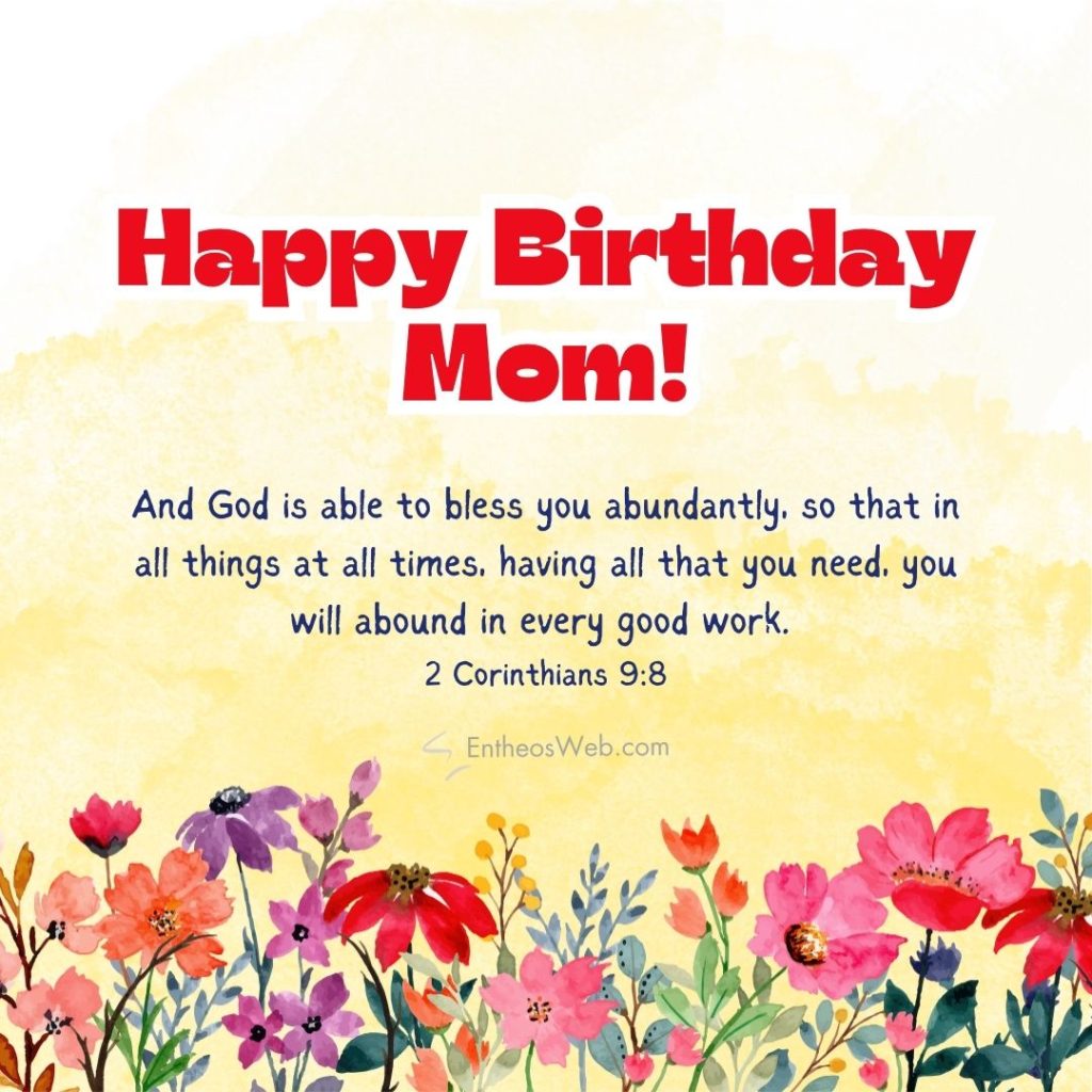 Christian Happy Birthday Mom Images with Bible Verses | EntheosWeb