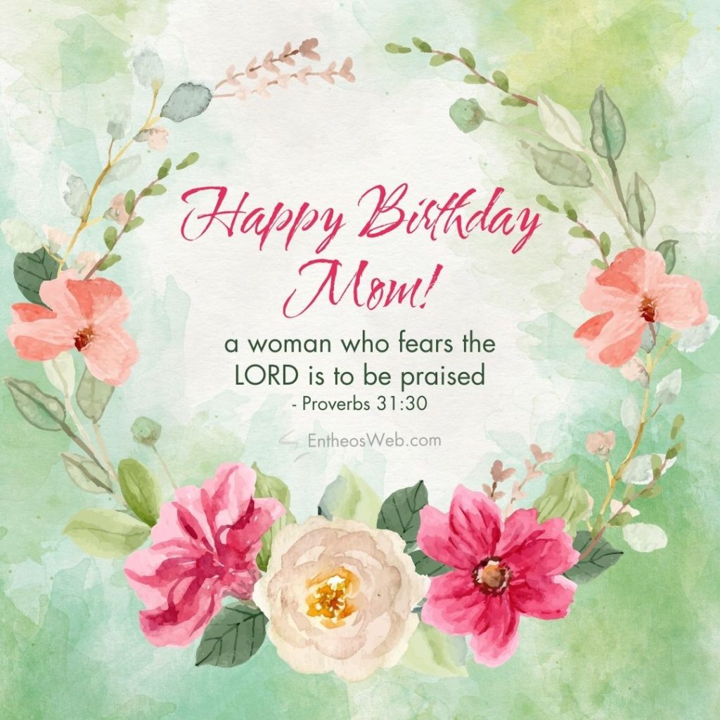 Christian Happy Birthday Mom Images with Bible Verses | EntheosWeb