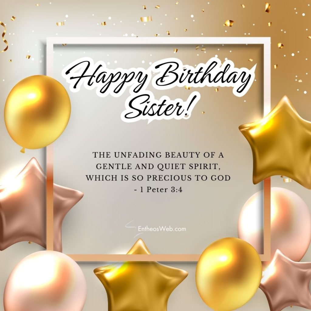 Christian Happy Birthday Sister Images with Bible Verses | EntheosWeb