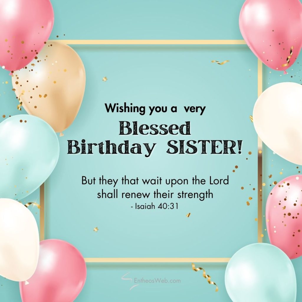 Christian Happy Birthday Sister Images with Bible Verses | EntheosWeb