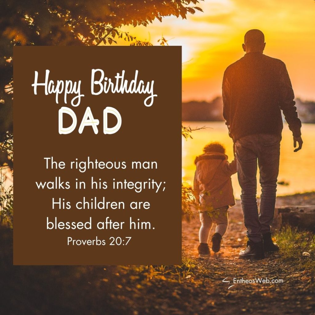 Christian Happy Birthday Dad Images with Bible Verses | EntheosWeb