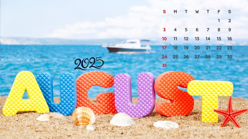 August Calendar Desktop Wallpaper Backgrounds | EntheosWeb