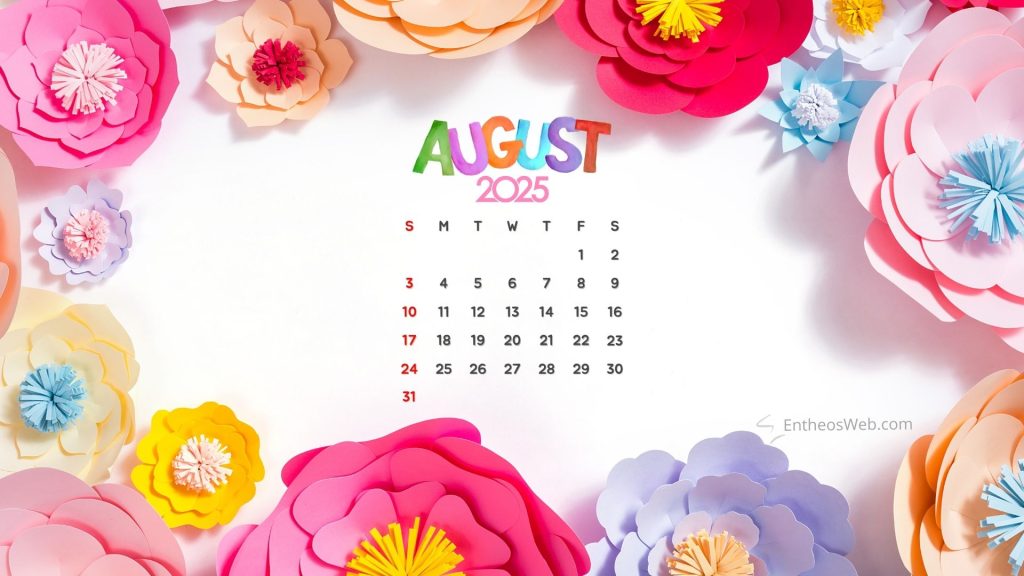 August Calendar Desktop Wallpaper Backgrounds » EntheosWeb