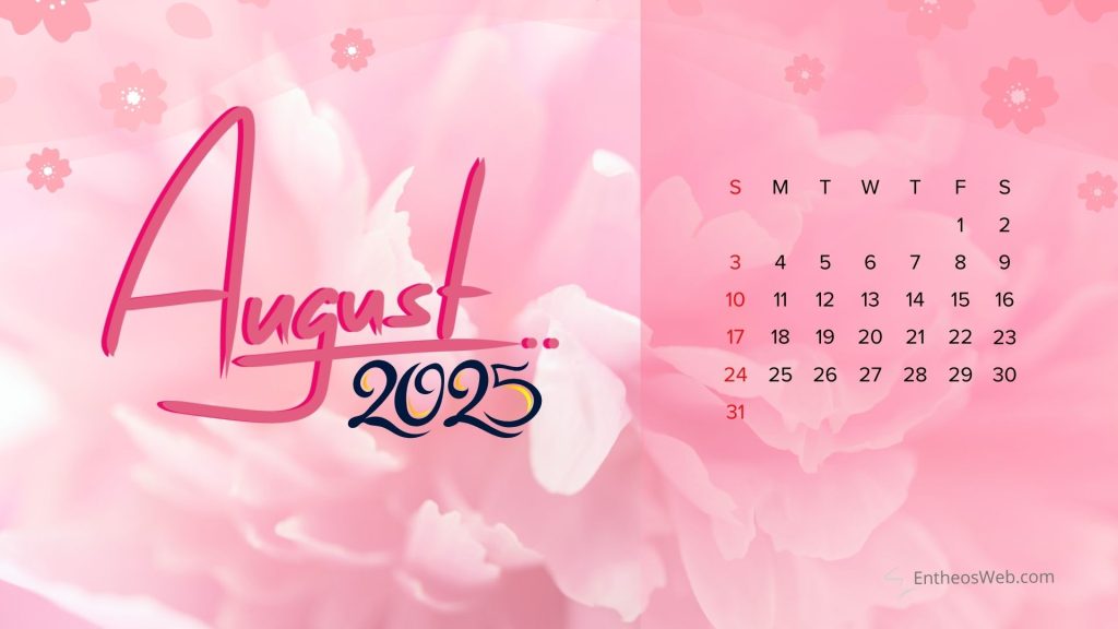 August Calendar Desktop Wallpaper Backgrounds | EntheosWeb