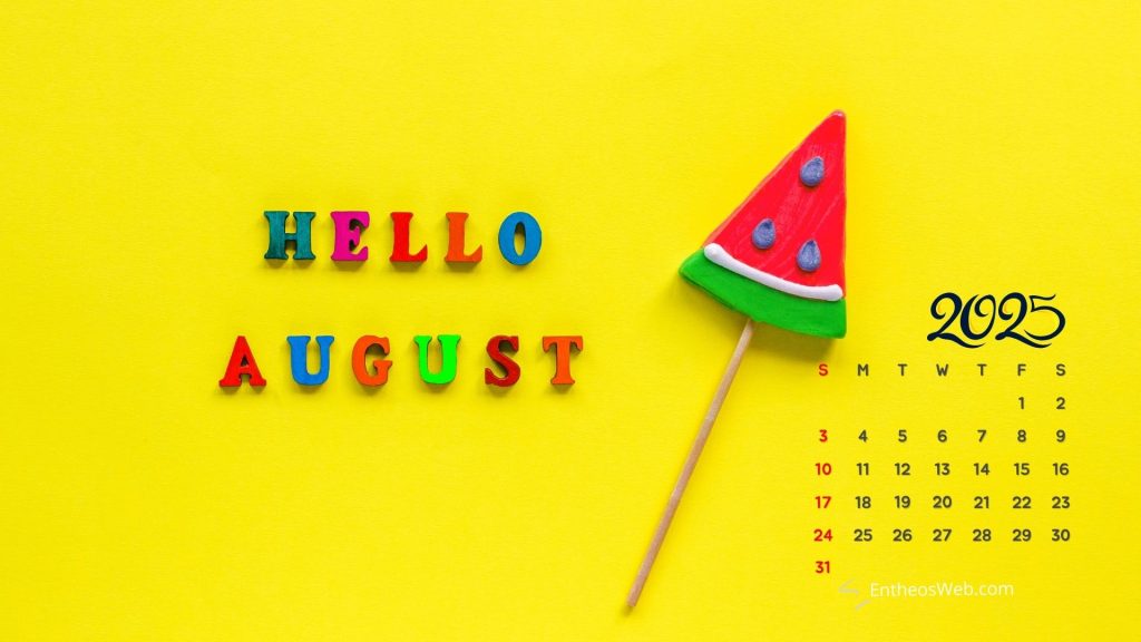 August 2025 Calendar Desktop Wallpapers & Screensavers | EntheosWeb