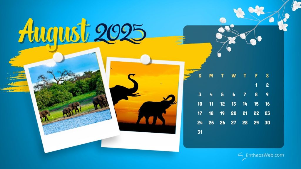 August Calendar Desktop Wallpaper Backgrounds | EntheosWeb