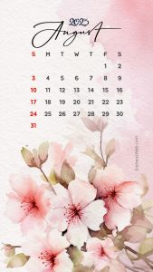 August 2025 Calendar Phone Wallpapers | EntheosWeb