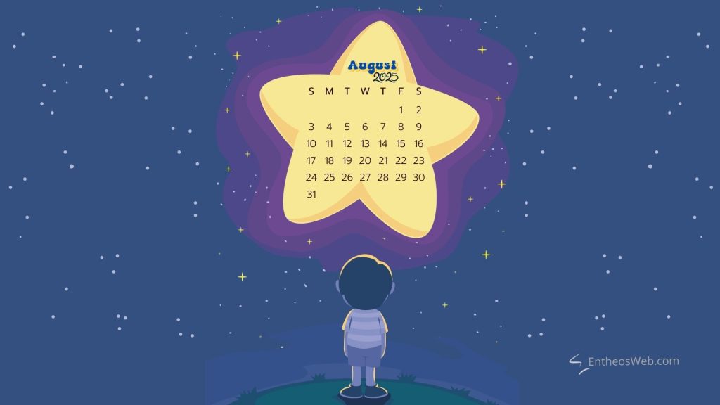 August 2025 Calendar Desktop Wallpapers & Screensavers | EntheosWeb