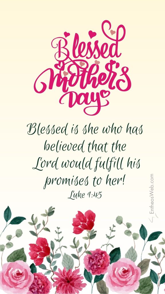 Christian Happy Mother’s Day Bible Verse Wishes Phone Wallpaper ...