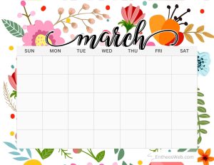 Floral Printable 2025 Calendar | EntheosWeb