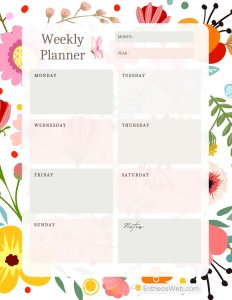 Floral Printable 2025 Calendar | EntheosWeb