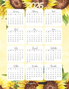 2026 PDF Calendars | EntheosWeb