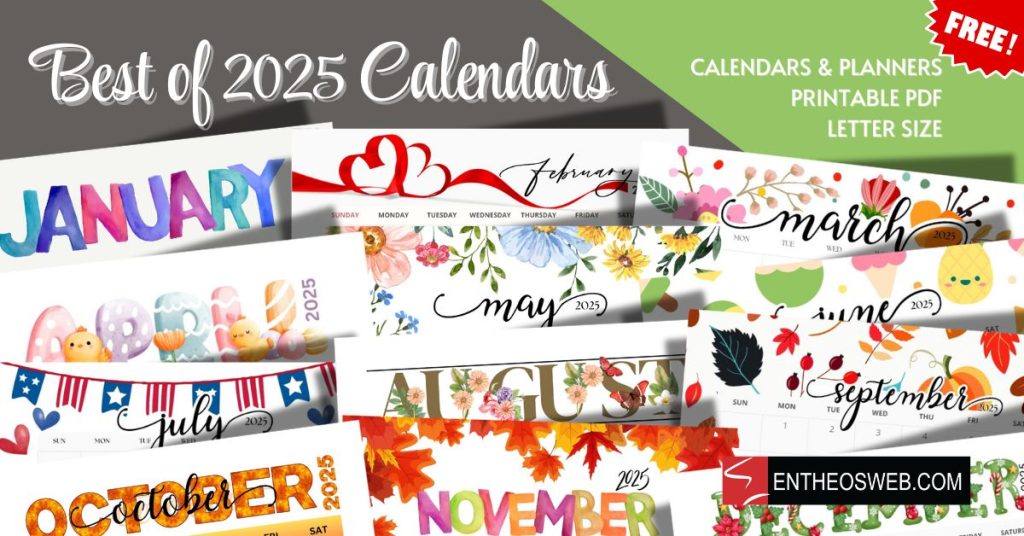 Best Free 2026 Printable Calendars | EntheosWeb