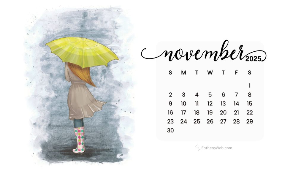 November 2025 Calendar Desktop Wallpaper Backgrounds | EntheosWeb