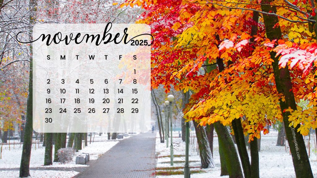 November 2025 Calendar Desktop Wallpaper Backgrounds » EntheosWeb
