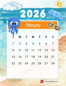 February 2026 Calendar Printables | EntheosWeb