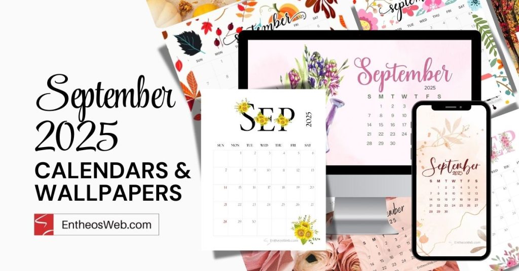 September 2025 Calendar Printables & Wallpapers | EntheosWeb