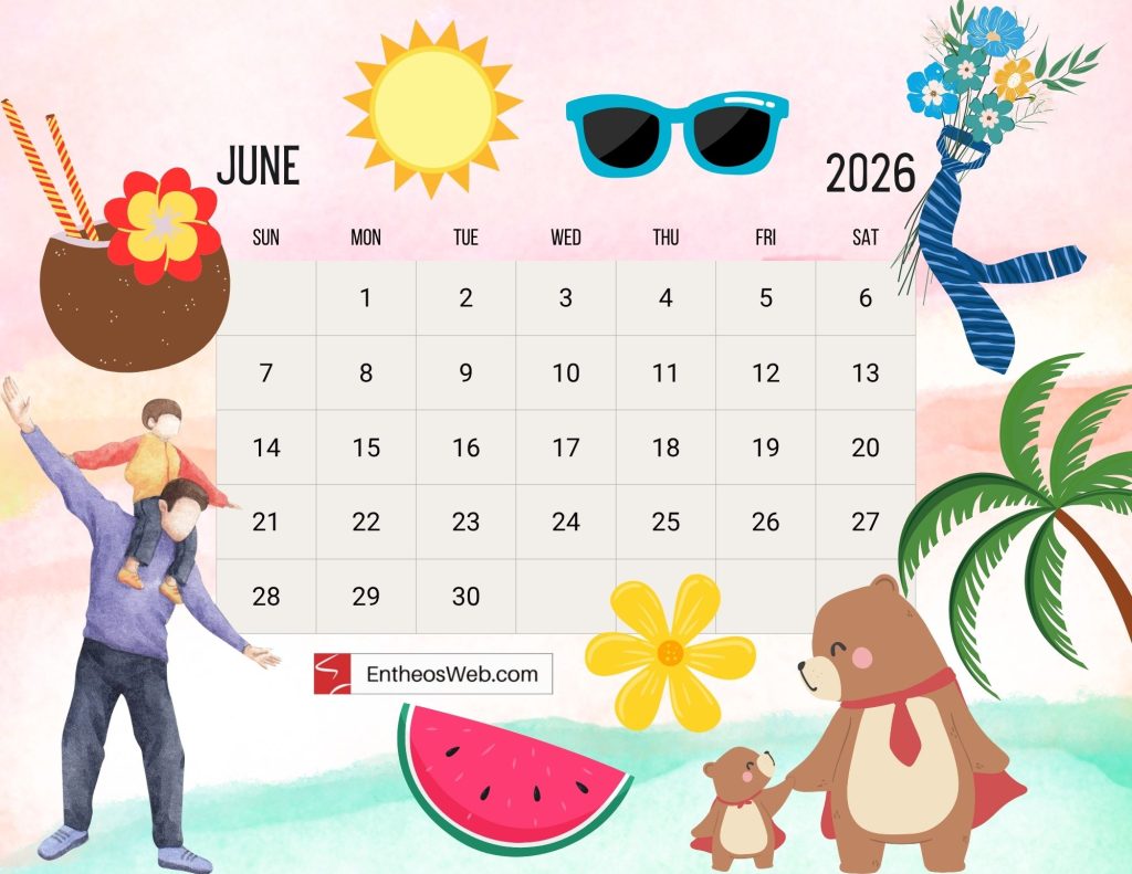 June 2026 Calendars with Holidays and Observances (US) | EntheosWeb