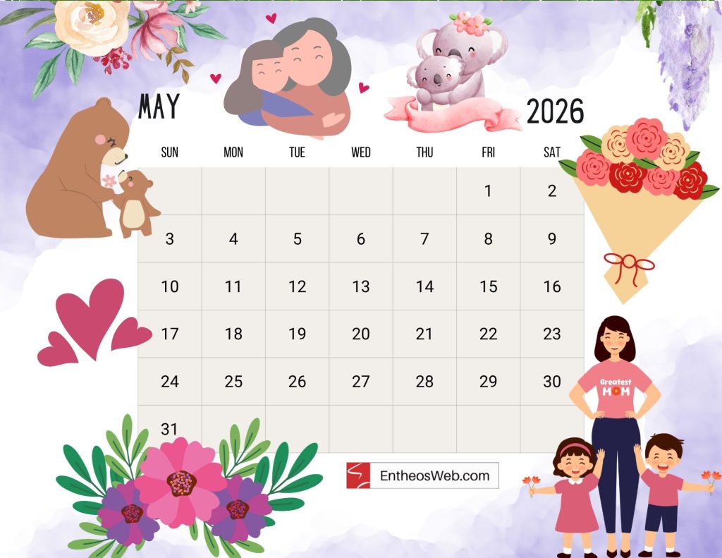May 2026 Calendar Printables » EntheosWeb