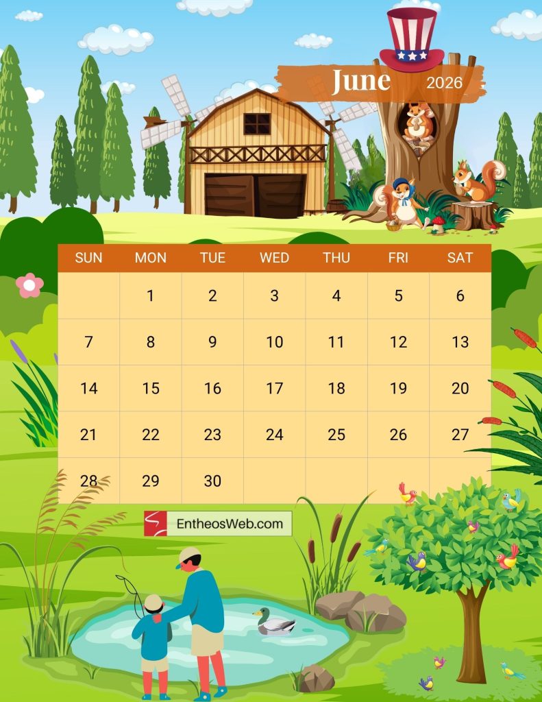 June 2026 Calendars with Holidays and Observances (US) | EntheosWeb