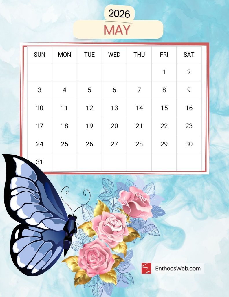 May 2026 Calendar Printables | EntheosWeb