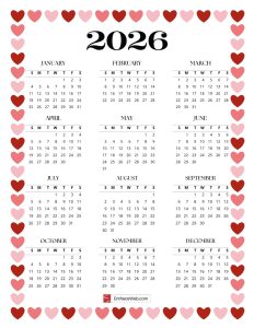 Cute 2026 Calendar Printables | EntheosWeb