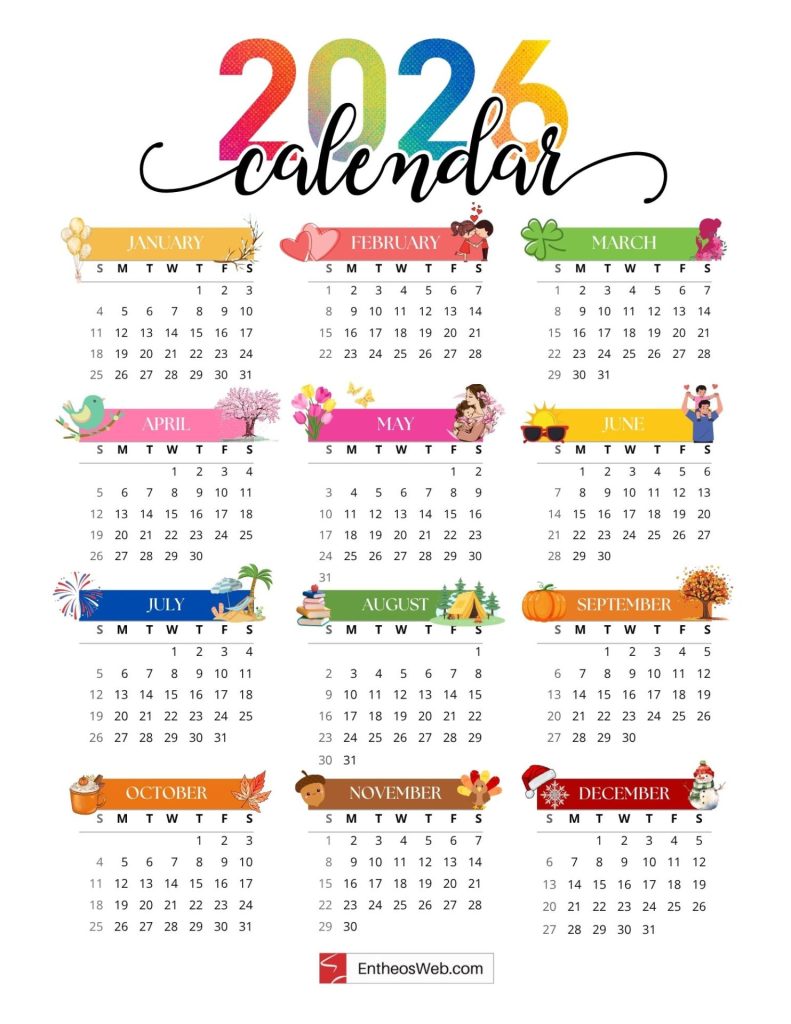 2026 Calendars | EntheosWeb