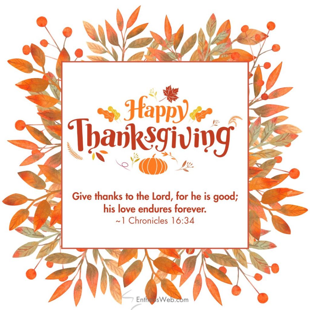 Christian Happy Thanksgiving Wishes with a Bible Verse » EntheosWeb