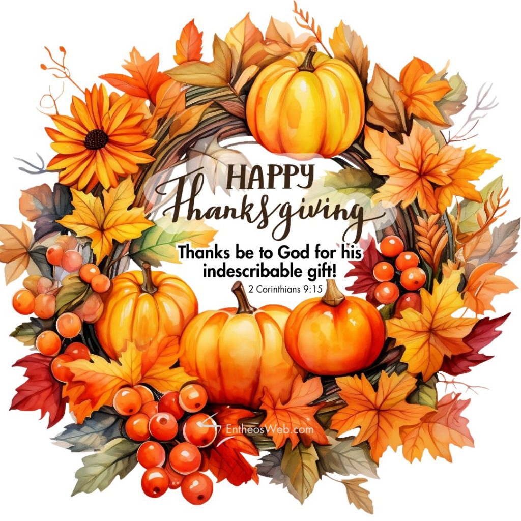 Christian Happy Thanksgiving Wishes with a Bible Verse | EntheosWeb