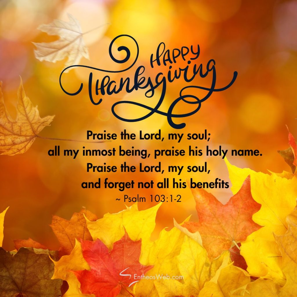 Christian Happy Thanksgiving Wishes with a Bible Verse | EntheosWeb