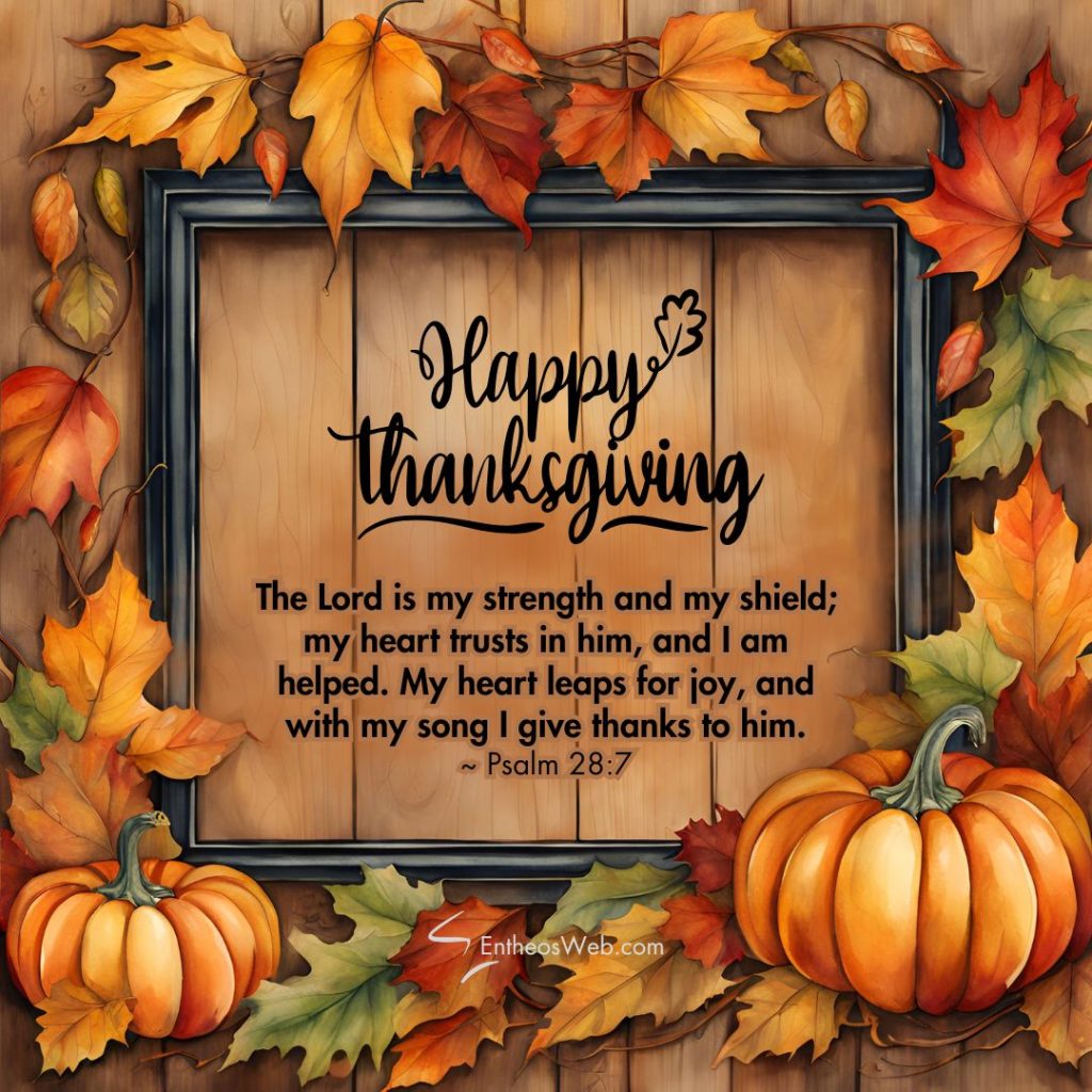Christian Happy Thanksgiving Wishes with a Bible Verse | EntheosWeb