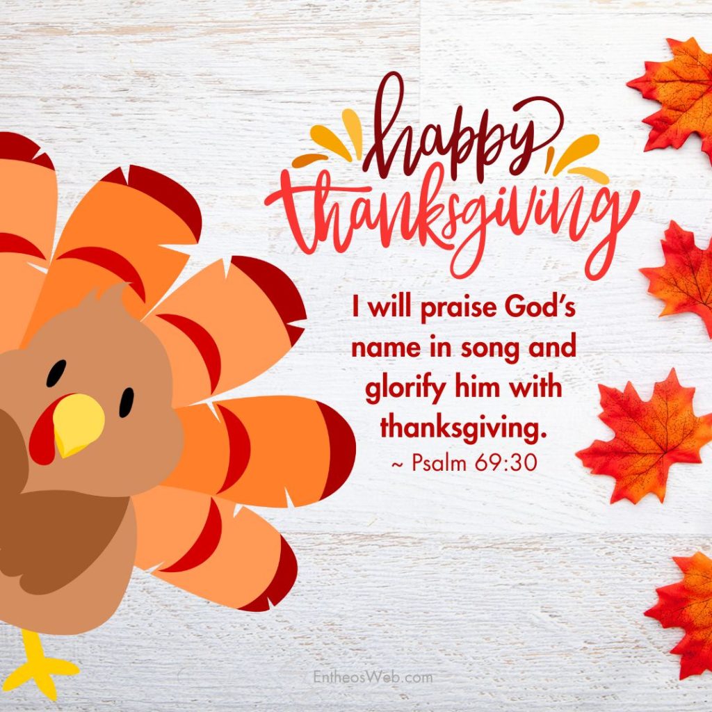 Christian Happy Thanksgiving Wishes with a Bible Verse | EntheosWeb