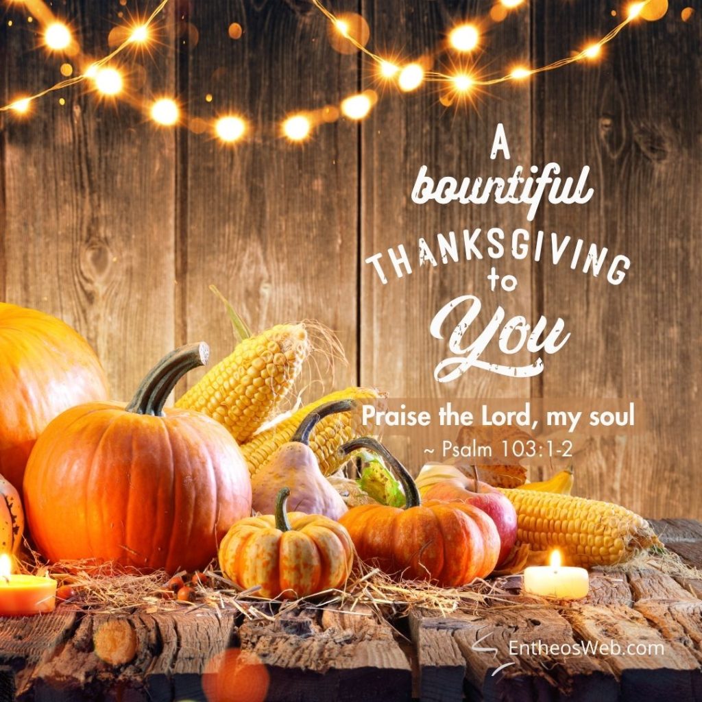 Christian Happy Thanksgiving Wishes with a Bible Verse | EntheosWeb